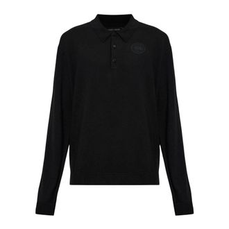 Canada Goose Petitot Strick-Polohemd mit langen &Auml;rmeln - - Tops - Herren - Schwarzk - L