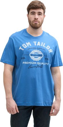Tom Tailor Tom Tailor Herren T-Shirt aus Baumwolle mit Logo-Print