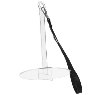 Hemobllo Baluue Tragbarer Garnhalter mit PU Handgelenkband Acryl Garnkn&auml;uelhalter zum H&auml;keln und Stricken Garnorganisator mit Spinnerfunktion f&uuml;r Strick und H&auml;