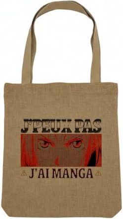 Fabulous Sac Shopping Tote Bag Aspect Lin - Jpeux Pas Jai Manga Edward Anime Otaku Manga Fanart - Sac de Courses Toile Epaisse 360g Beige Naturel Cabas Port&eacute; E