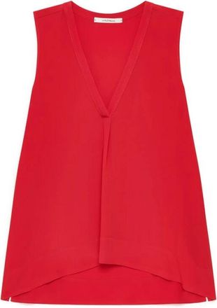 Maliparmi Maliparmi, Femme, Tops, Rouge, Taille: 44 FR Fluid Crepe Top