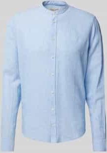 Casual Friday Regular Fit Leinenhemd mit Stehkragen Modell Anton