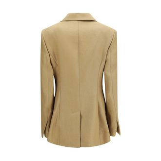 Max Mara Womens Beige Linen Jacket Clothing