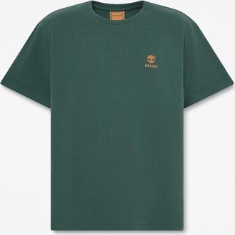 Timberland All Gender Timberland x BEAMS Baumwoll-T-Shirt mit Print in Dunkelgr&uuml;n, Gr&uuml;n, Gr&ouml;&szlig;e