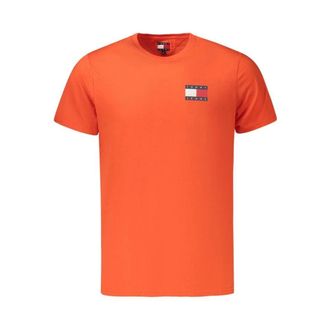 Tommy Hilfiger Homme, Tops, Orange, Taille: XL T-Shirt Ras du Cou en Coton