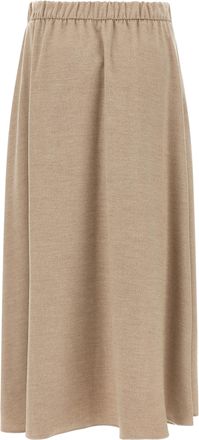 Herno A-Line Flannel Skirt - Beige