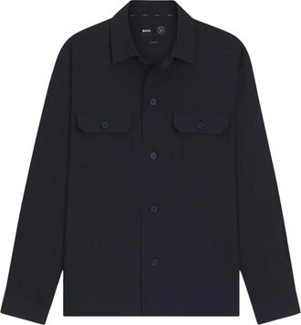 HUGO BOSS Blaues Hemd mit Taschen - - Shirts - Herren - Blau - S