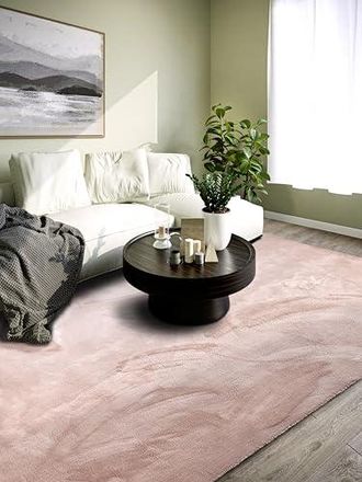 Villeroy & Boch Shaggy Teppich Leon - Flauschiger Hochflor Wohnzimmerteppich - Einfarbig Weich Pflegeleicht Langflor f&uuml;r Wohnzimmer Esszimmer, Schlafzimmer, Kunderzim