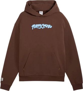 Puma Puma, Homme, Sweatshirts et sweats à capuche, Brun, Taille: L Sweat à capuche marron châtaigne