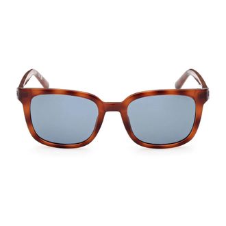 Guess Elegante quadratische Sonnenbrille mit blauen Gl&auml;sern - - Accessories - Herren - Braun - 53 MM