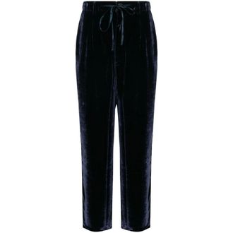 Pierre-Louis Mascia Femme, Pantalons, Bleu, Taille: 40 FR Pantalon Velours Bleu avec D&eacute;tails Passepoil&eacute;s