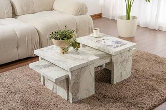 Dmora Couchtisch Prepotto 110x45x41,5h cm Weiß