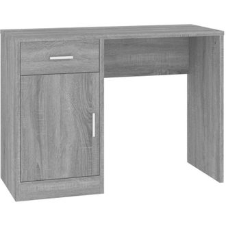 vidaXL Bureau avec tiroir et armoire Sonoma gris 100x40x73 cm Vidaxl