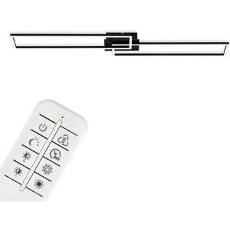 Briloner Plafonnier leuchten frame, 40 w, 4400 lm, IP20, noir, m&eacute;tal-plastique, intensit&eacute; lumineuse variable, cct, 110 x 24,8 x 7,8 cm