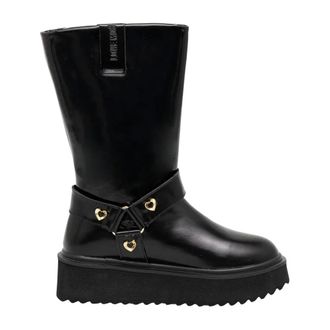 Love Moschino Femme, Chaussures, Noir, Taille: 39 EU Bottines en cuir &agrave; plateforme