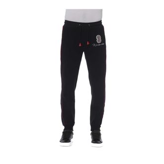 Trussardi Sportliche Hose mit Frontdruck - - Trousers - Herren - Schwarzk - S