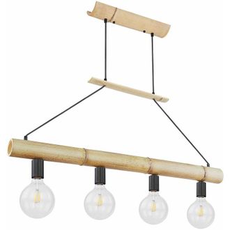 Globo Lighting Plafonnier suspension naturelle salon salle &agrave; manger &eacute;clairage lampe &agrave; suspension design vintage Globo 15425-4