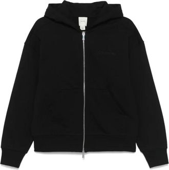 Calvin Klein Femme, Sweatshirts et sweats &agrave; capuche, Noir, Taille: 42 FR Sweat &agrave; capuche zipp&eacute;