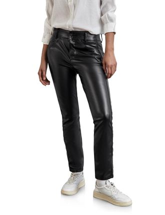 Street One Street ONE Damen A378117 Beschichtete Hose,Schwarz,44