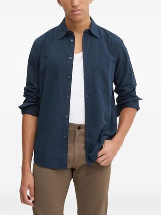 Sams&oslash;e & Sams&oslash;e chemise &agrave; col pointu - Bleu