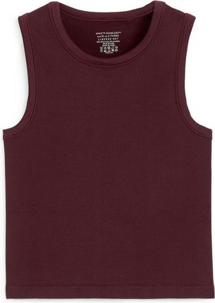 Arket Nahtloses Geripptes Tanktop -Rot
