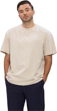 Les Deux Crew T-Shirt - - Tops - Herren - Beige - 2XL