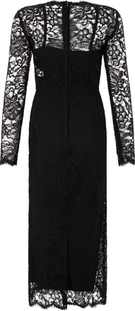 Dolce & Gabbana Lace Long-Sleeve Dress - Black