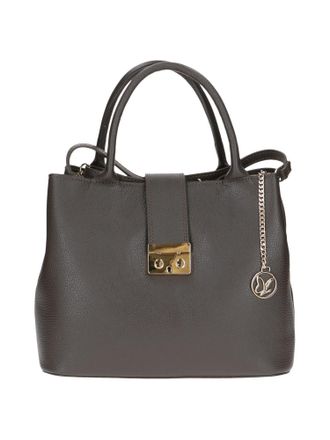 Caprice Damen Tote Bag aus Leder Mittelgro&szlig;, Braun (Dk Brown Nappa)