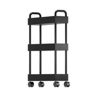 Generic Rollbarer Schlanker Aufbewahrungswagen, Badezimmer-Organizer-Wagen Aus Kohlenstoffstahl, L&uuml;cken-Aufbewahrungsregal Mit R&auml;dern, for Schmale Orte Im Bad