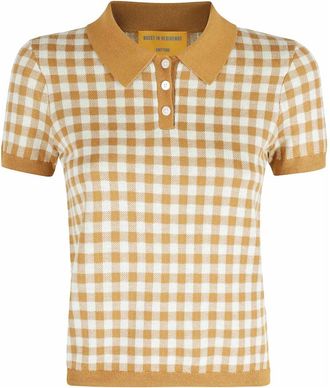 Guest In Residence Femme, Tops, Multicolore, Taille: 38 FR Gingham Shrunken Polo