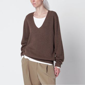 The Row Pullover Phef fudgefarben aus Baumwolle und Kaschmir