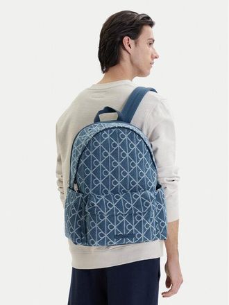 Calvin Klein Rucksack Emblem Aop Denim Round Backpack LV04D3429G Blau