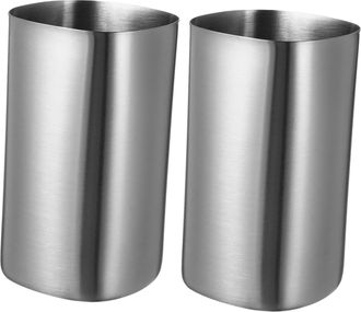 Valiclud 2 St&uuml;ck Zahnb&uuml;rstenbecher aus Edelstahl Unzerbrechlicher Mundwasserbecher Kompakter Badezimmer Organizer f&uuml;r Zahnb&uuml;rste und Zahnpasta Leicht zu Reinig