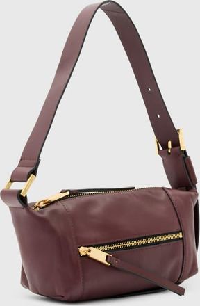 AllSaints Vega - Mini sac port&eacute; &eacute;paule en cuir - Bordeaux-Rouge
