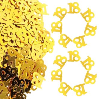 NUOBESTY 600 St&uuml;ck Teiliges Goldfarbenes Party-konfetti mit Zahlenmuster Gl&auml;nzend und Glatt als Tischdeko f&uuml;r Geburtstag Hochzeit und Festlichkeiten Vielseitig