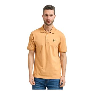 Lyle & Scott Homme, Tops, Orange, Taille: L Polo Uni