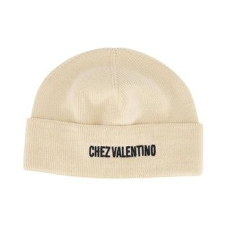 Valentino Garavani Chez Valentino Beanie - - Accessories - Herren - Beige - ONE SIZE