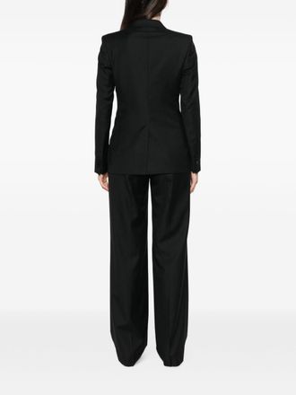 Tagliatore Double-Breasted Wool Blazer - Black