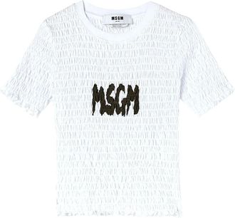Msgm Msgm, Femme, Tops, Blanc, Taille: 38 FR T Shirt