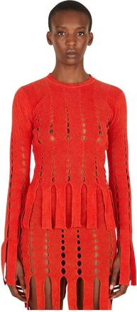 AMBUSH Ambush, Femme, Pulls, Rouge, Taille: 40 FR Knit Cut Out Top