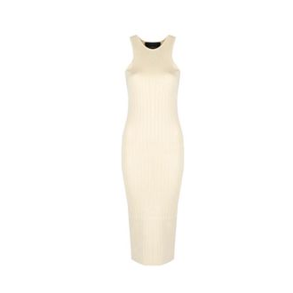 John Richmond Robe longue en maille - Femme - Robes - Beige - Taille: 42 FR