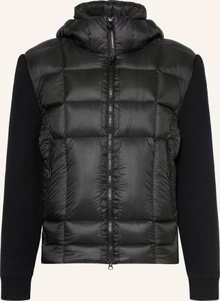C.P. Company Daunenjacke Im Materialmix Mit Merinowolle schwarz