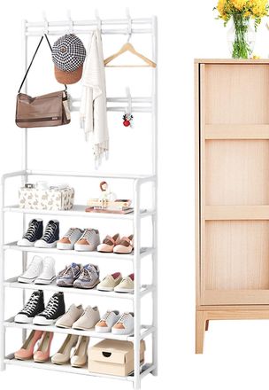 Generic Kleider- und - freistehender Kleiderst&auml;nder 57 x 17 x 7 cm f&uuml;r Eingang, Schlafzimmer und Schlafzimmer, freistehender Organizer mit Haken f&uuml;r Jacken, H