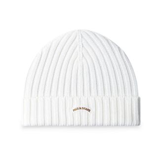 Paul & Shark Homme, Accessoires, Blanc, Taille: ONE Size Bonnet en Laine Riviera