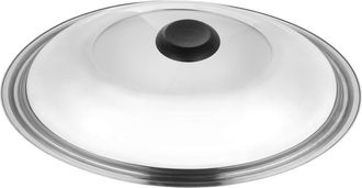 Hemoton Pfannendeckel Edelstahl Deckel Ersatz Durchmesser 34cm Sichtbar Universaldeckel für Topf Pfanne Kochgeschirr Universal Braten Kochen Zubehör Küchenhel