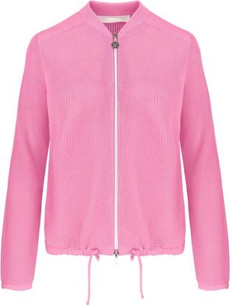 bianca Strickjacke SAMIRIS in moderner Lochstrickoptik in Trendfarben