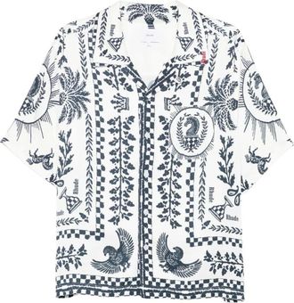 Rhude Homme, Chemises, Blanc, Taille: L Chemise &agrave; imprim&eacute; graphique