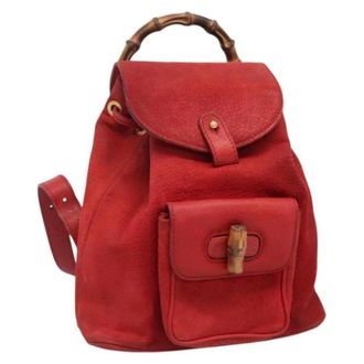 Gucci Pre-owned Wildleder ruckscke - - Pre-owned - Damen - Rot - ONE SIZE