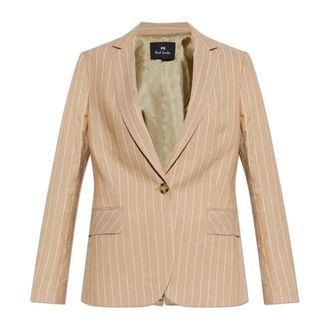 Paul Smith Femme, Vestes, Beige, Taille: 38 FR Pinstripe Blazer