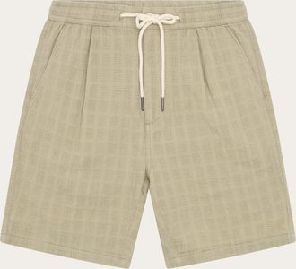 Knowledge Cotton Apparel Herren vegan Shorts Fig Loose Structure Twill Beige